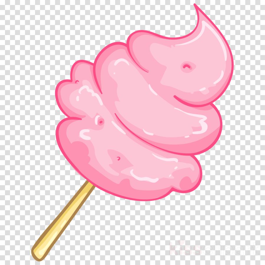 Candy Floss Clipart Cotton Candy Lollipop Clip Art - Transparent Cotton ...