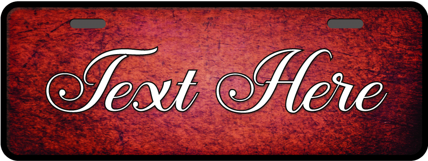 Personalized License Plate - Calligraphy (864x432), Png Download