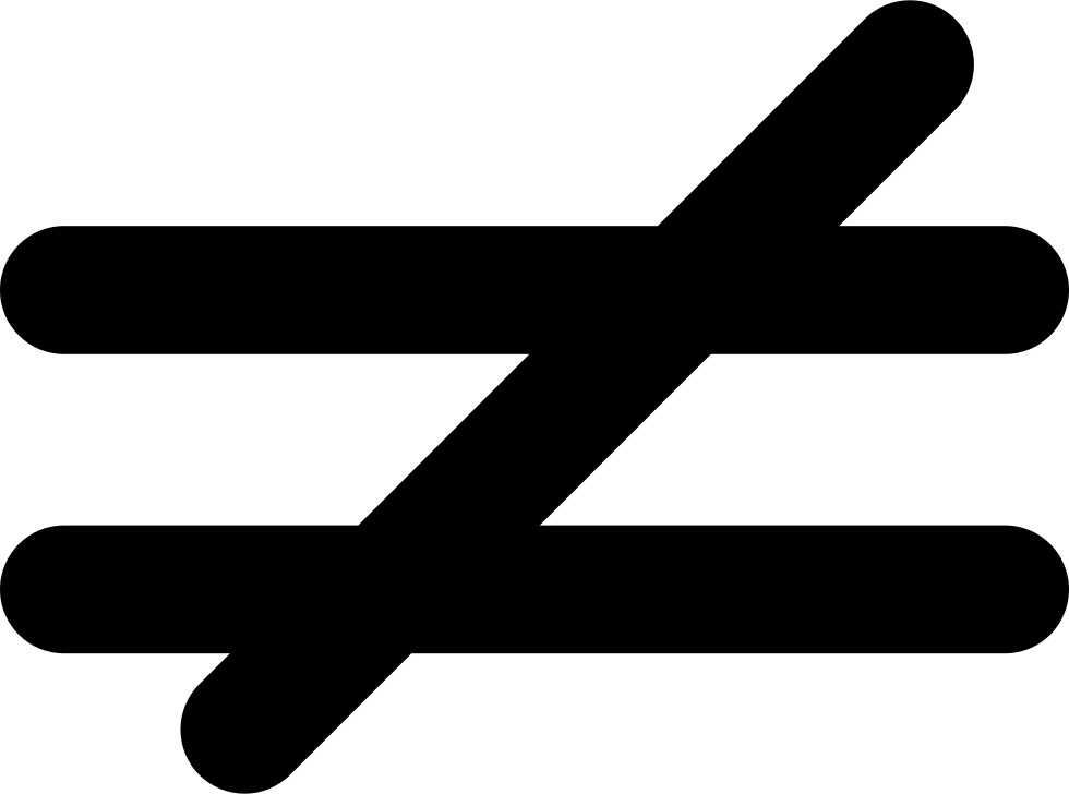 Does Not Equal Sign Png - Simbolo No Es Igual (980x728), Png Download