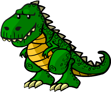T-rex - T Rex Cartoon Png (395x344), Png Download