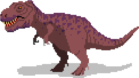 Enemy T Rex - Red T Rex Png (488x281), Png Download