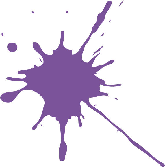 Purple Paint Splatter - Paint Splat Clipart (571x580), Png Download