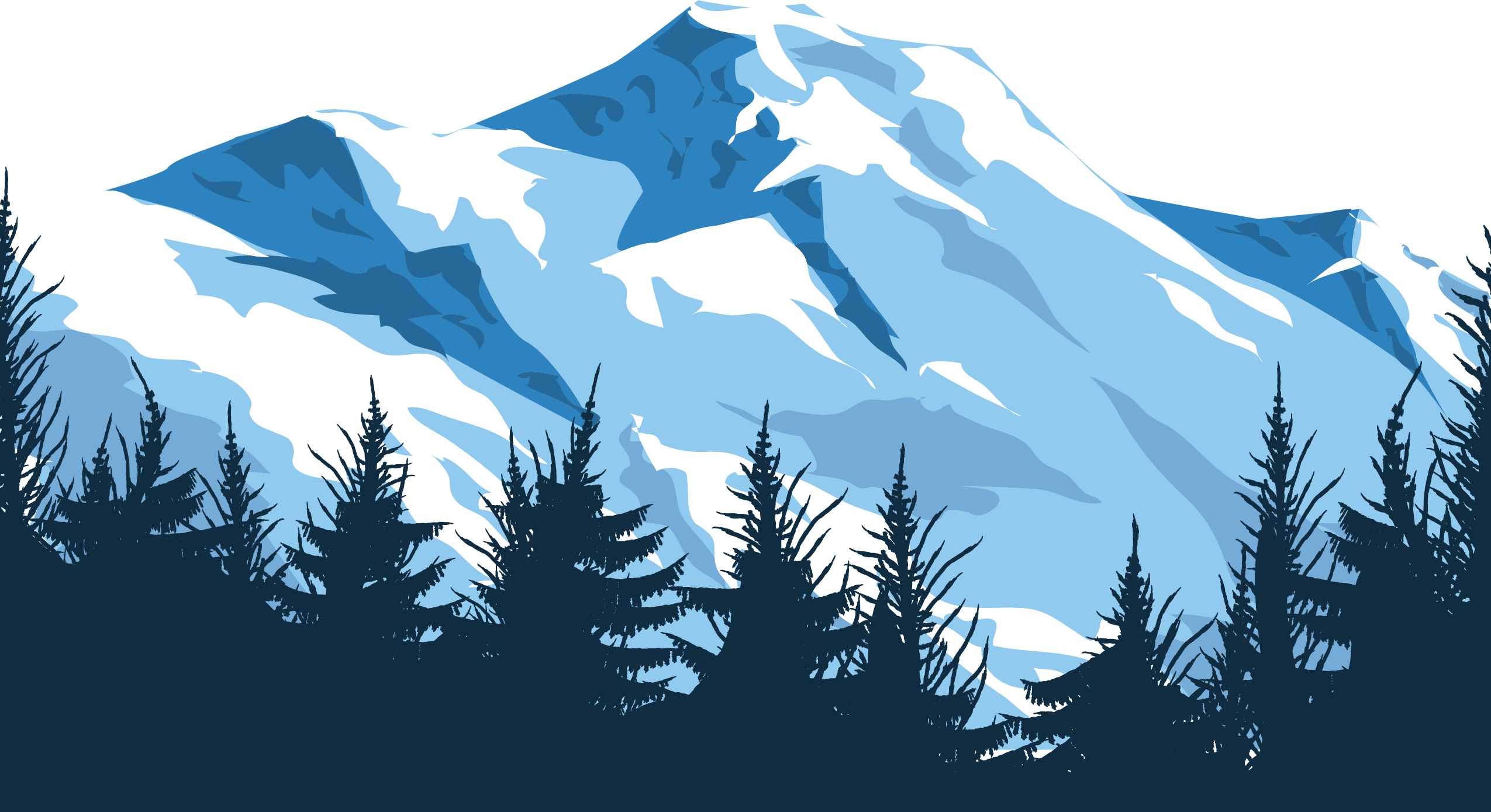 Everest Free Png Image - Mount Everest Vector (2550x1389), Png Download