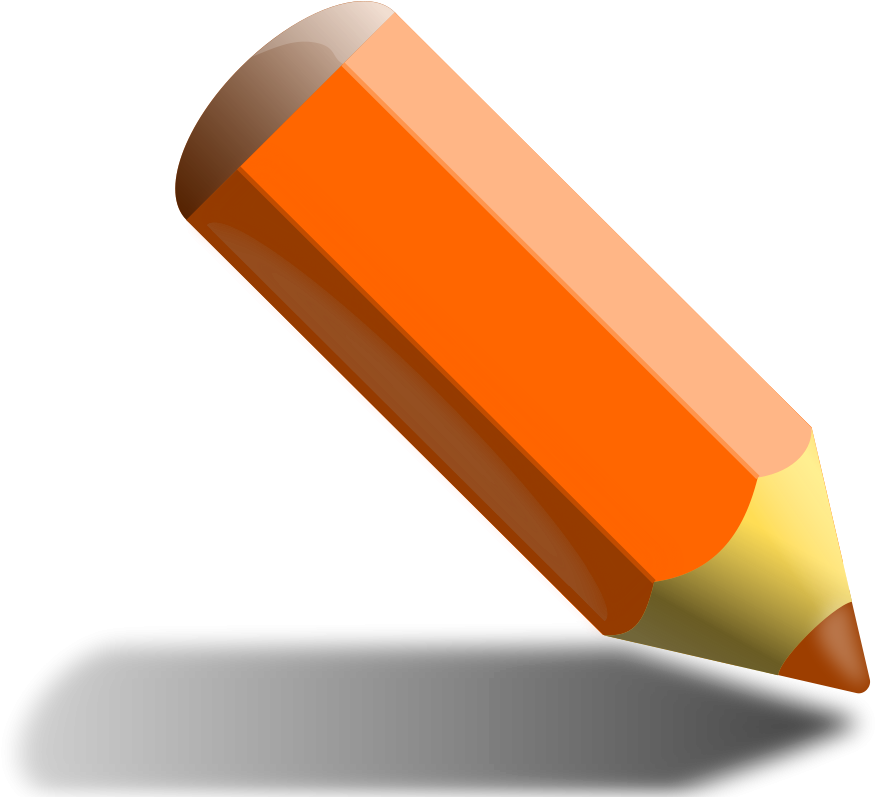 How To Set Use Orange Pencil Clipart (900x847), Png Download