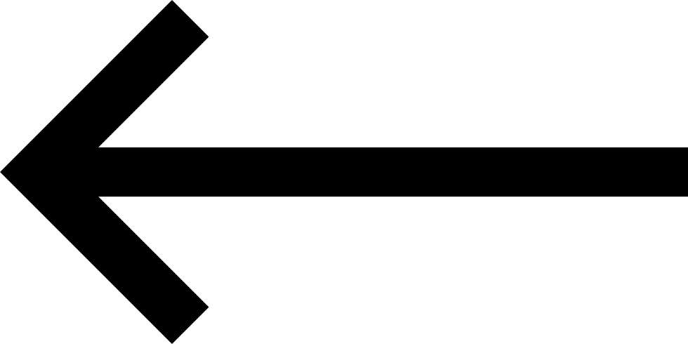 Long Arrow Left - Straight Arrow Png (980x490), Png Download