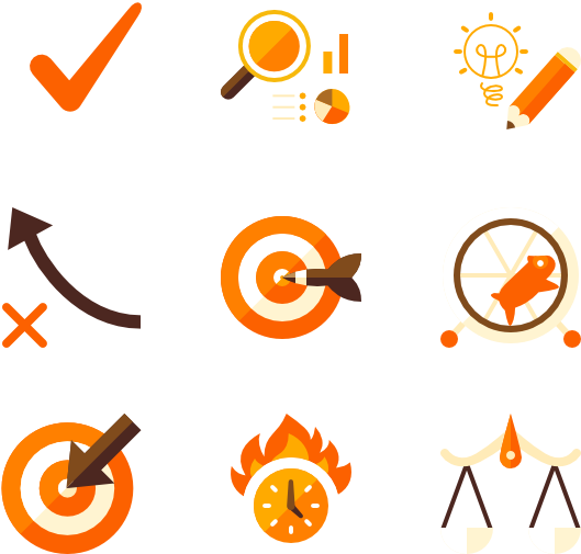 Strategy - Orange Icons (600x564), Png Download