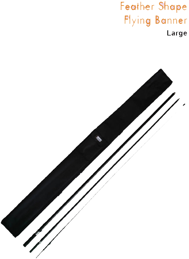 Feather Shape Flying Banner Pole Only Large - Blade (816x1110), Png ...