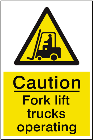Fork Lift Truck Hazard Sign - Working At Height Sign (600x600), Png ...