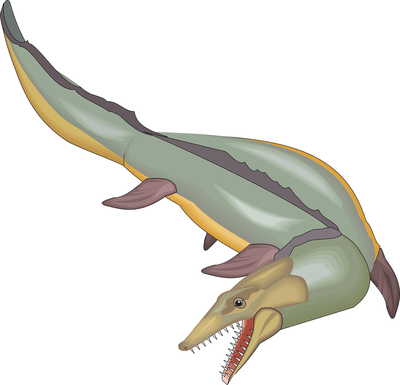 Mosasaurus Clipart (1280x1231), Png Download
