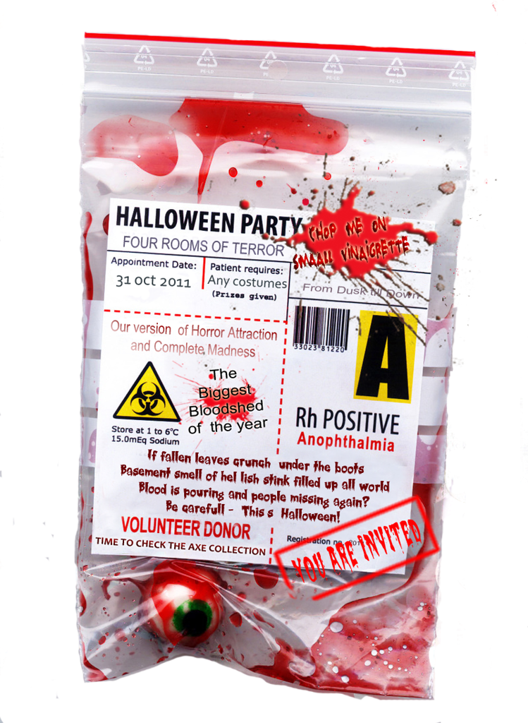 Put Fake Body Part In Real Plastic Bag And Attach Bio - Halloween ...