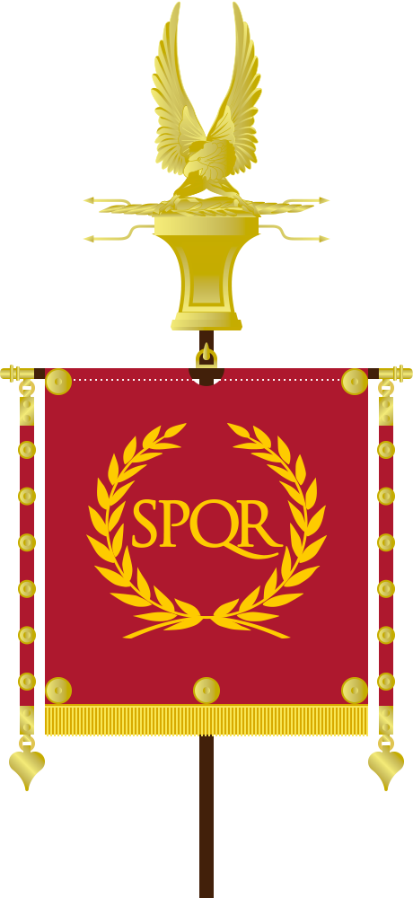 Frankish Empire - Vexilloid Of The Roman Empire (460x1000), Png Download