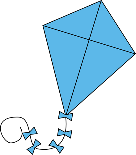 Blue Kite - Kite Clipart (440x500), Png Download