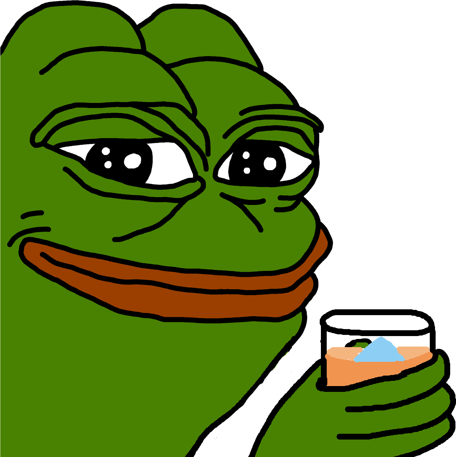 Smug Frog - Smug Pepe Transparent Background (1631x1571), Png Download