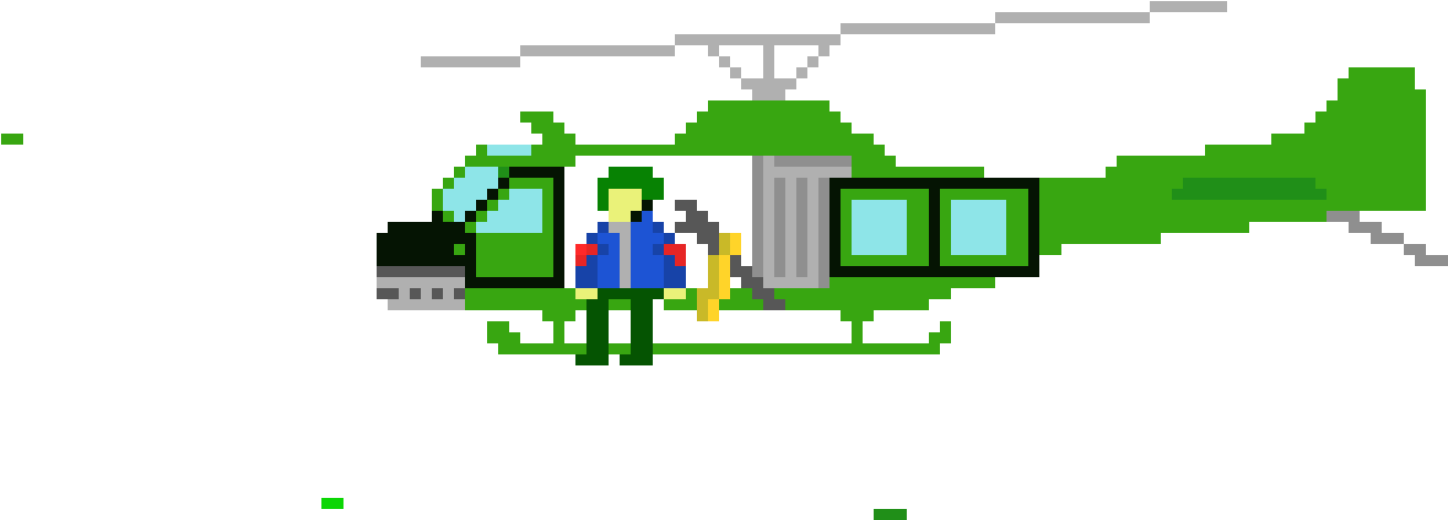 Door Gunner In Huey, Vietnam War - Vietnam War Pixel Art (1490x570 ...