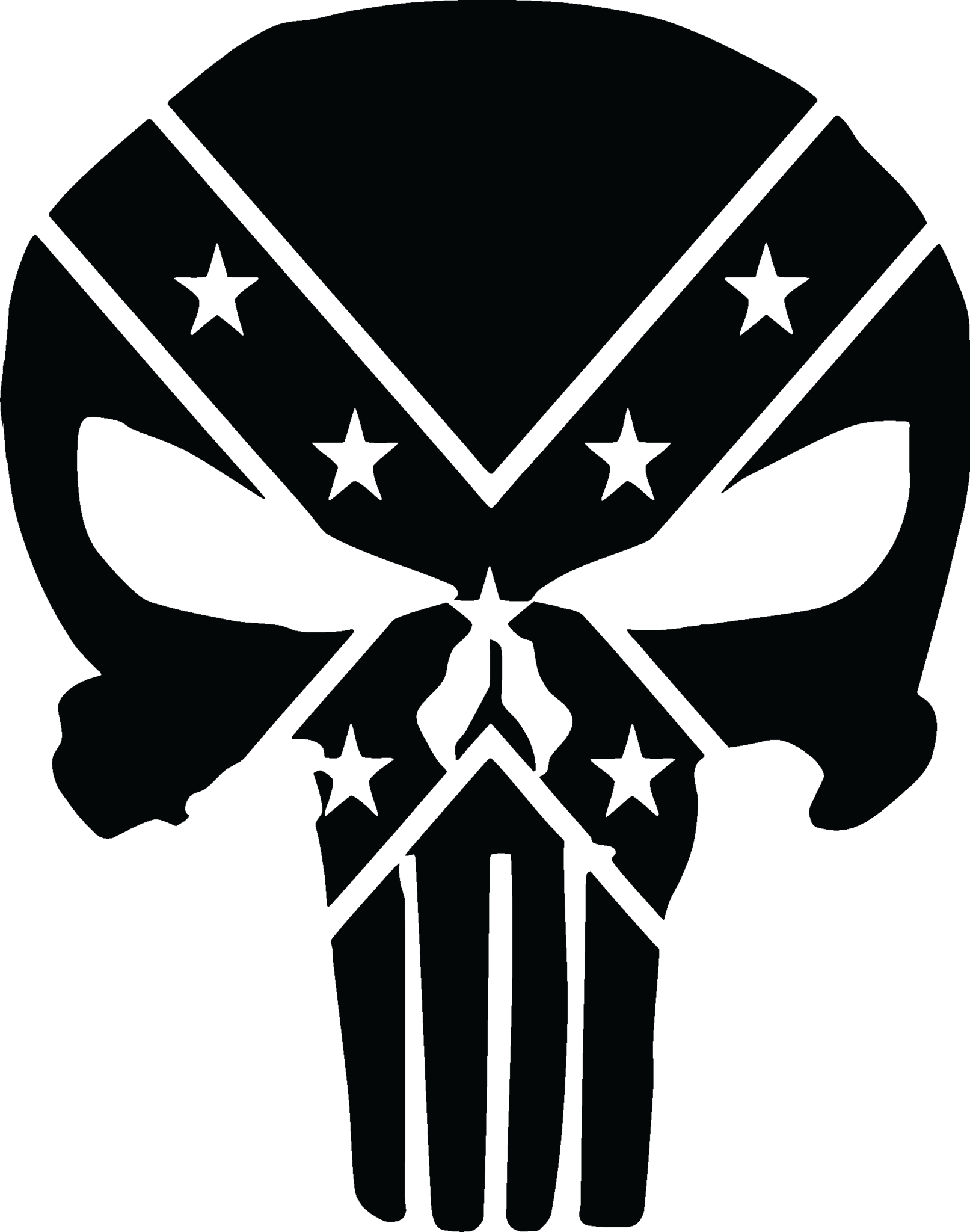 Download The Punisher Rebel Flag Vinyl Graphic Decal-vinyl Graphic ...