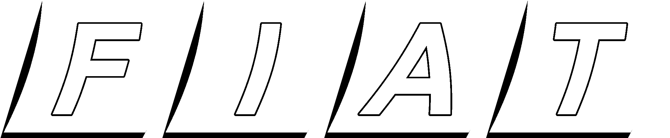 Fiat Logo Black And White - Calligraphy (2400x2400), Png Download