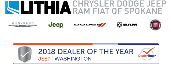 Lithia Chrysler Dodge Jeep Ram Fiat Of Spokane (600x234), Png Download
