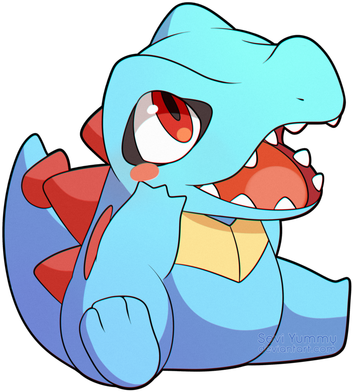 Chibidex - - Totodile Chibi (800x800), Png Download