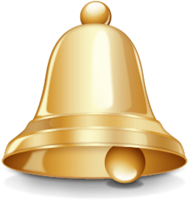 Gold Bell Clipart - Bell Transparent Background (400x400), Png Download