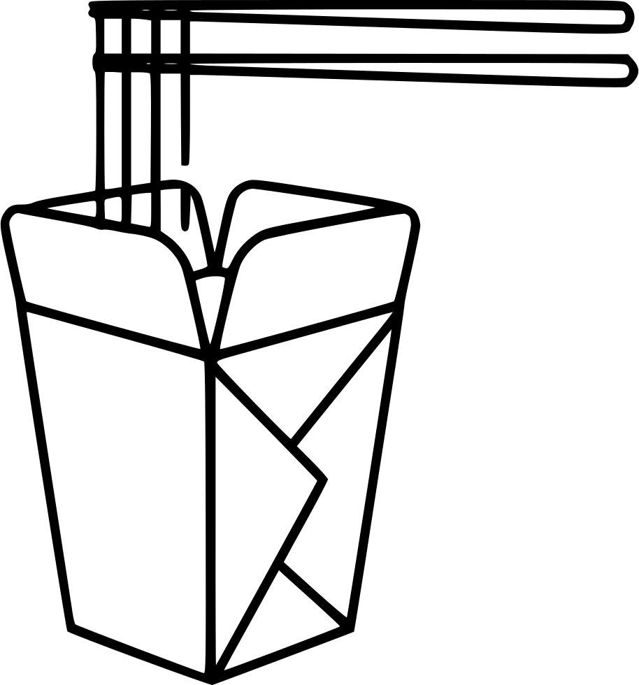 Chinese Food - - Line Art (914x980), Png Download