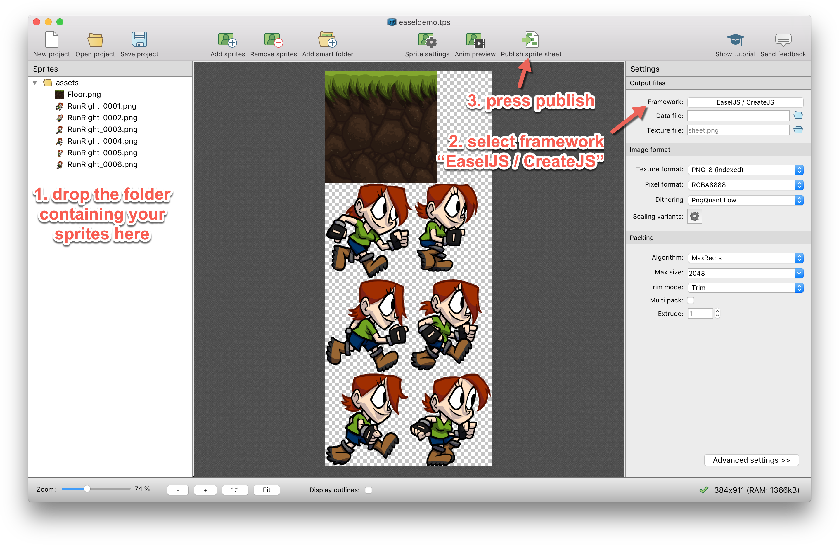 Download How To Create Sprite Sheets For Easeljs / Createjs - Javascript | Transparent PNG ...
