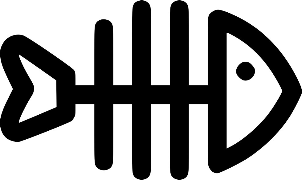 Fish Skeleton - - Fish Bone (980x584), Png Download