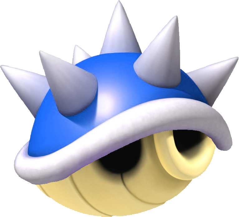 Wingless Blue Spiny Shell - Fantendo Spiny (869x741), Png Download