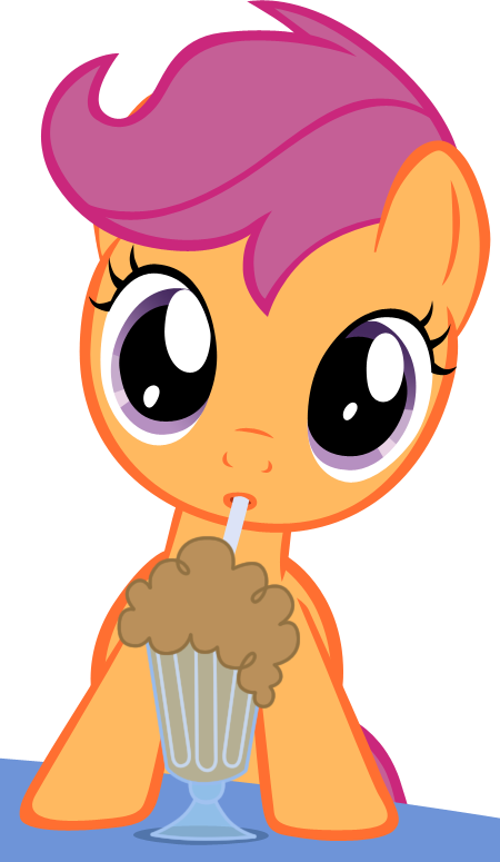 Download Fanmade Scootaloo Drinking Chocolate Milkshake - My Little ...