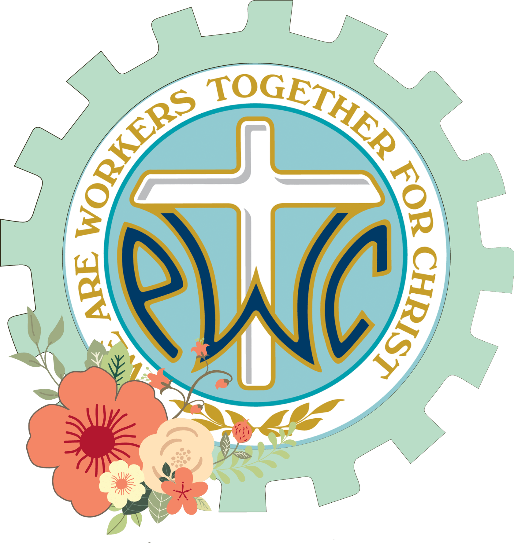 Clipart - Pwoc Logo Necklace Circle Charm (1728x1836), Png Download