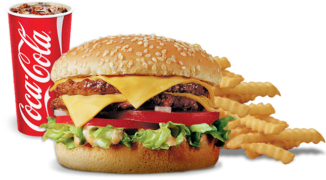 Download Burger And Fries Png Vector Library - 12oz Coke Paper Cup ...