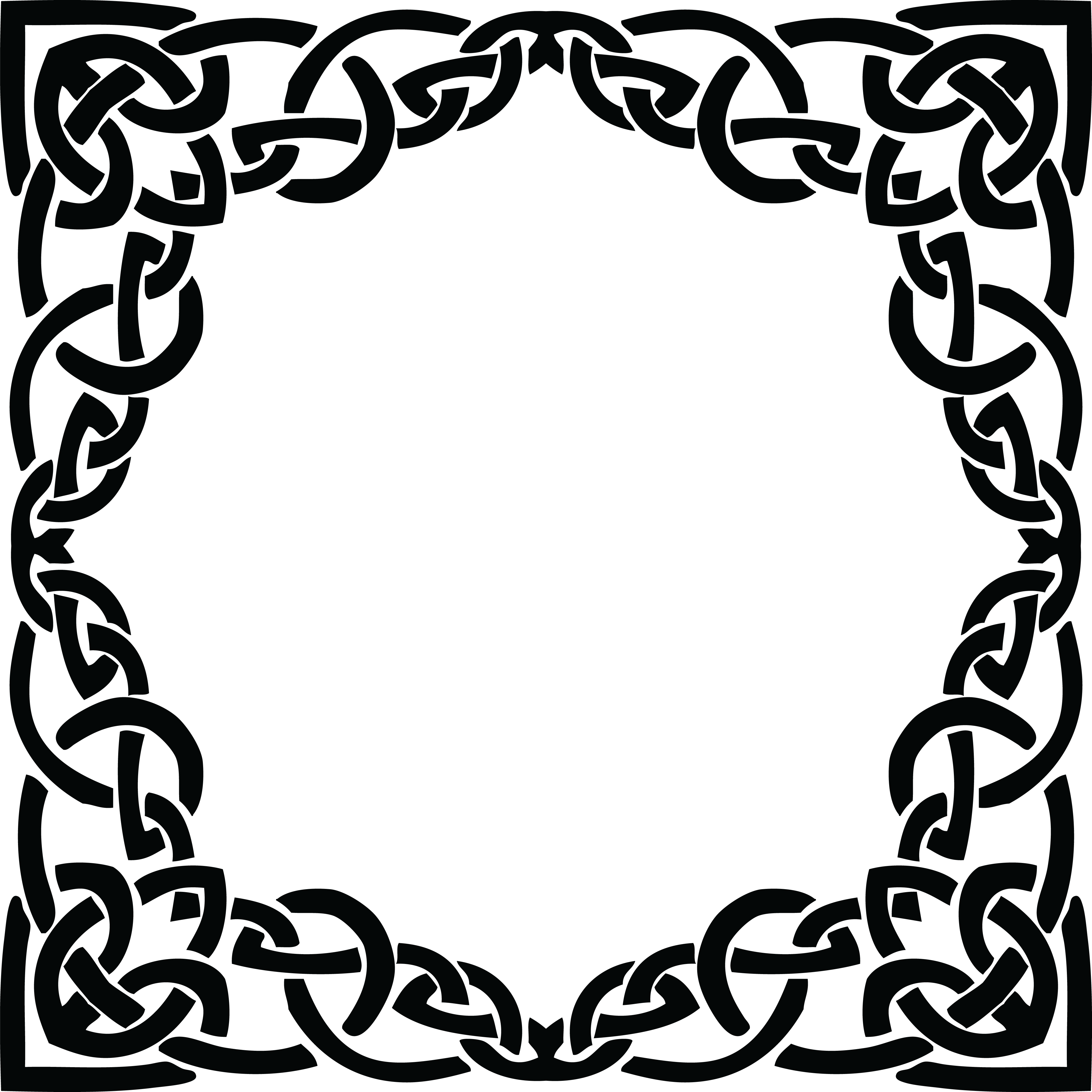 Download Free Clipart Of A Celtic Frame Border Design Element - Celtic ...