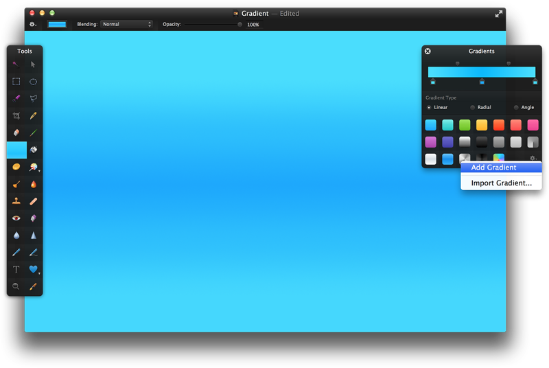 To Do That, Click The Action Menu In The Gradients - Gradient Menu Bar ...