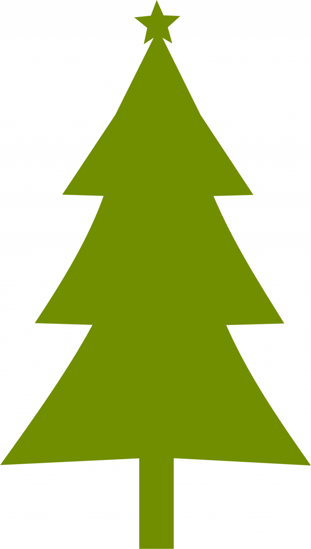 Christmas Tree Outline Clipart Png Simple Christmas Tree Clipart