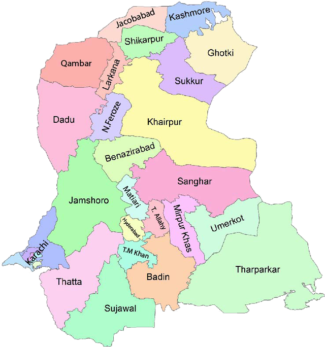 Download Na-221 Hyderabad Sindh Constituency Map Paki Mag - Sindh Map ...