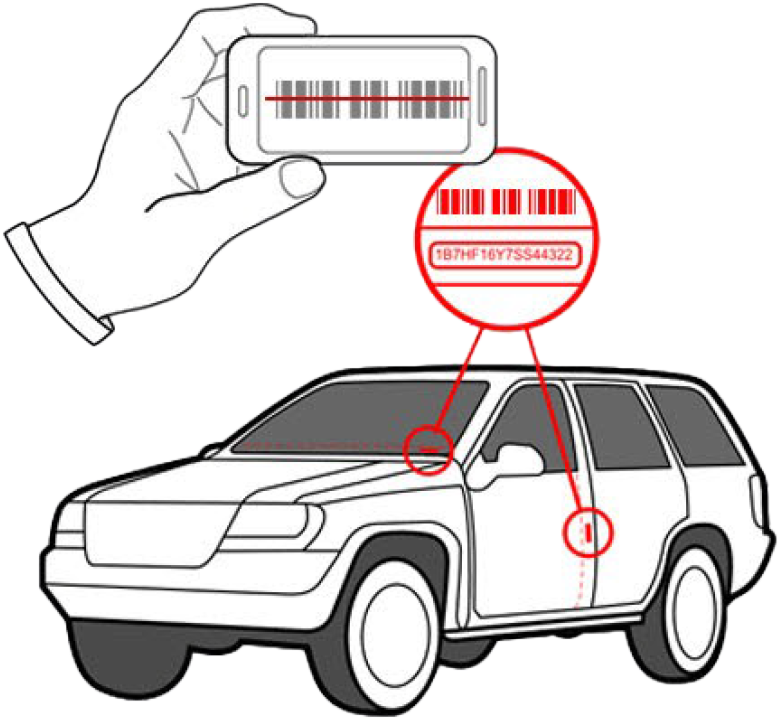 Vin Number Location (882x831), Png Download