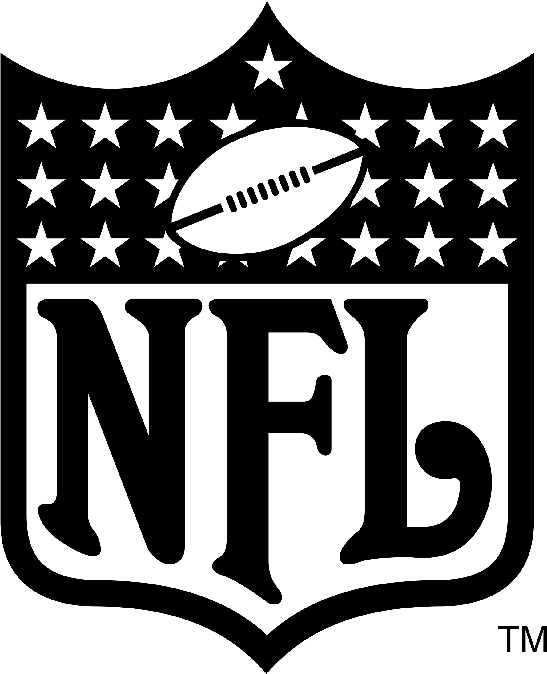 Nfl Logo Png Transparent - Nfl Logo Png Black (2400x2400), Png Download