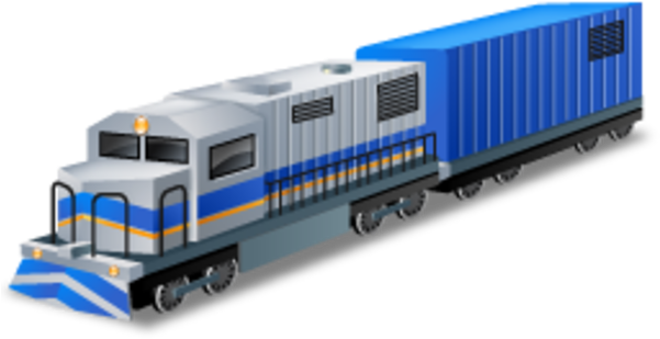 Diesellocomotive Boxcar Icon Free Images At Clker - Freight Train Clip ...