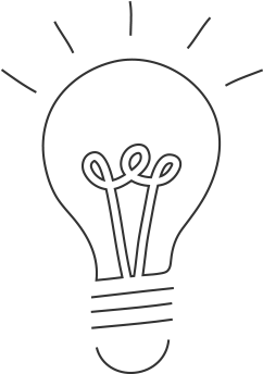 One Line Drawing Light Bulb - Drawing (292x420), Png Download