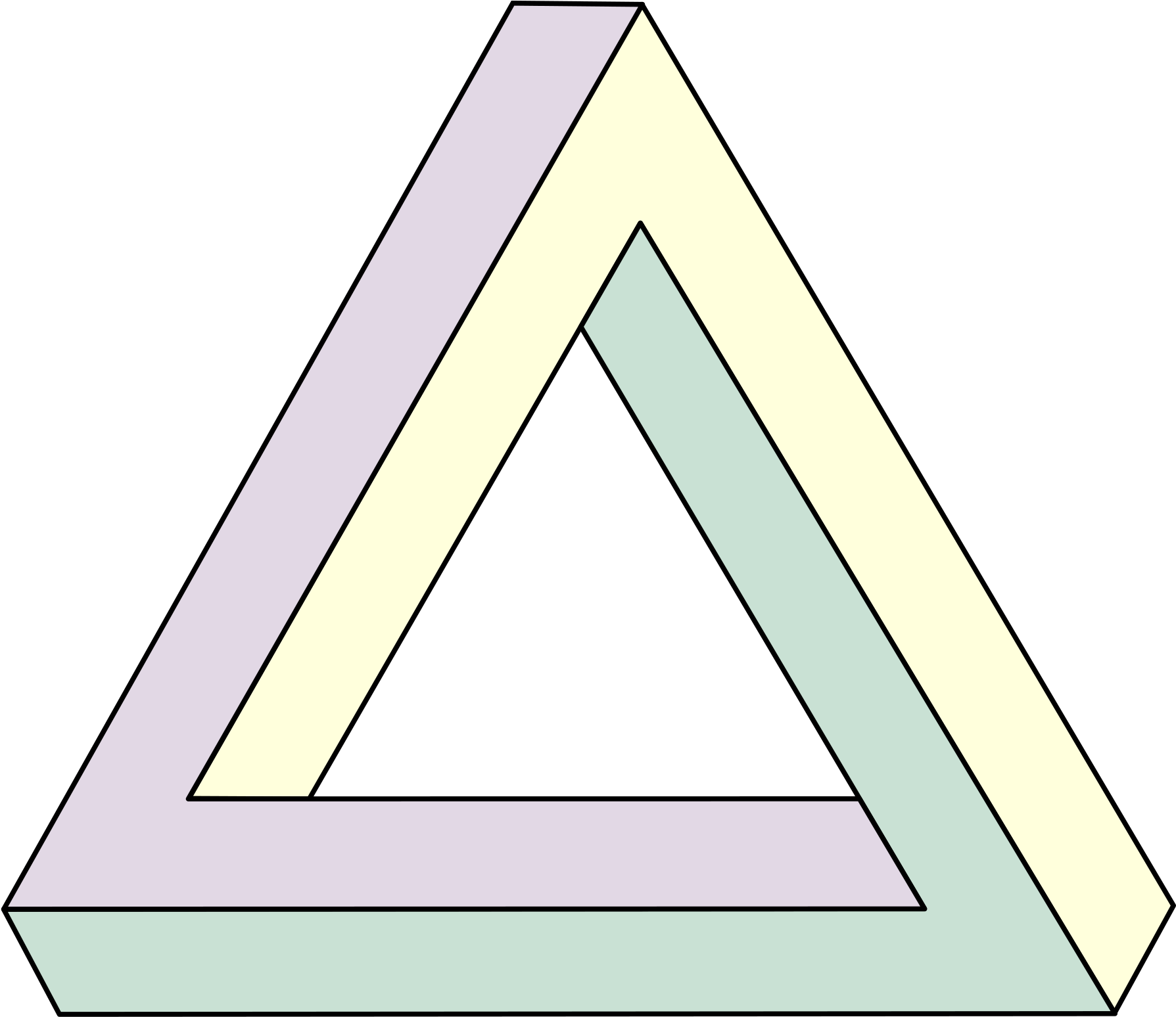 Png Triangle Png Freeuse Download - 3d Confusing Art (2000x1736), Png ...