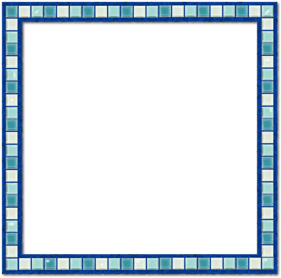 Mosaic Aqua Blue Border Vector Frame, Mosaics, Ceramic, - Tile (360x360 ...