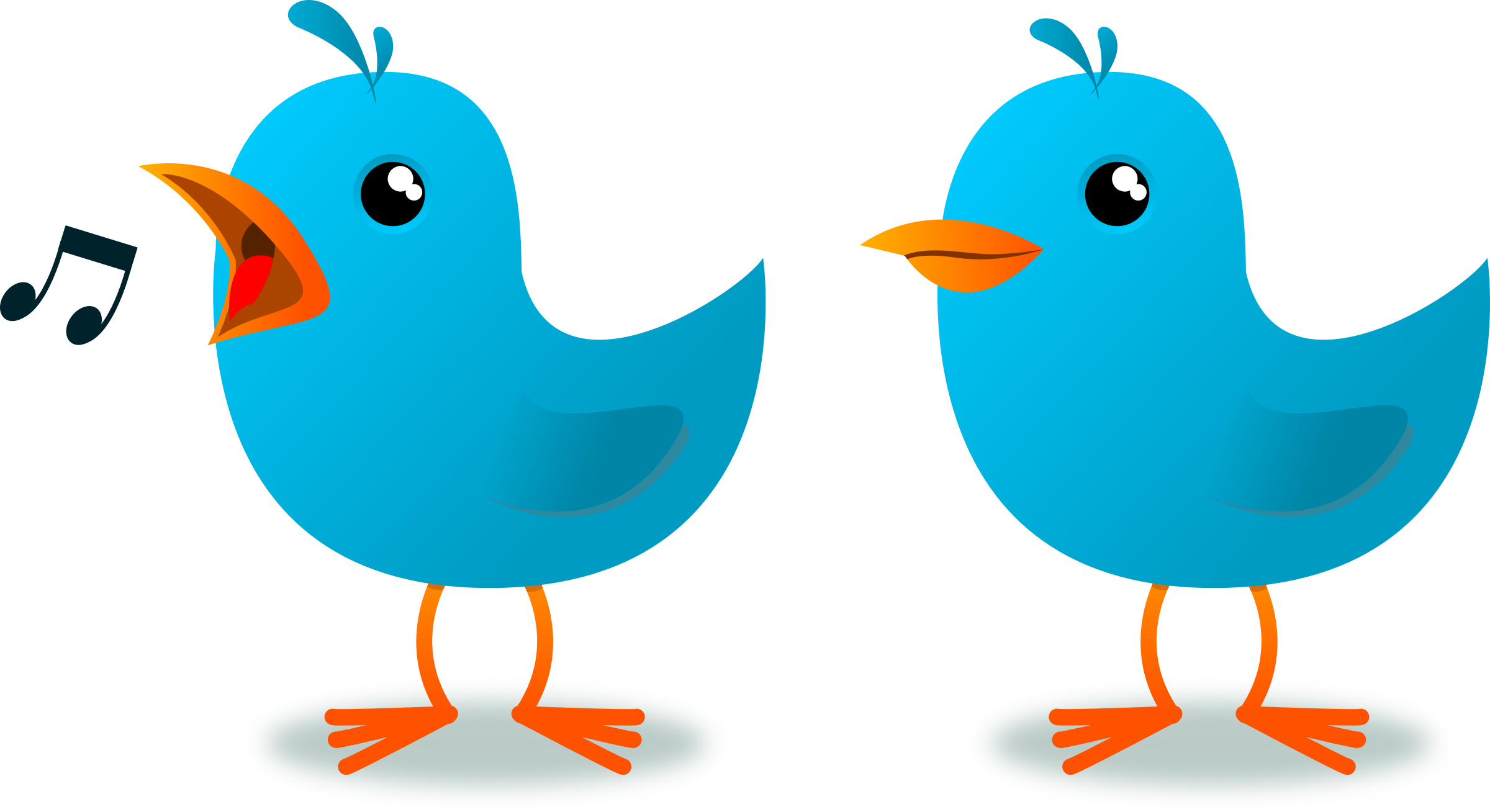 How To Set Use Twitter Bird Mascot Icon Png - 2 Little Dicky Birds ...