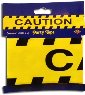 Beistle Company Caution Party Tape, 3" X 20' (352x351), Png Download