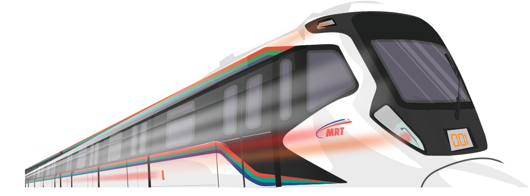 Slide - Mrt Train Transparent Background (1127x431), Png Download
