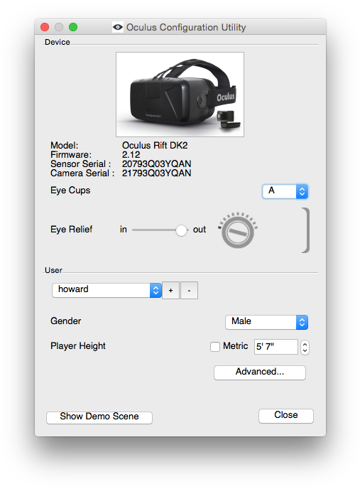 Oculus Configuration Utility Turns The Positional Tracker - Oculus Rift Dk2 Config Pc (522x699 ...