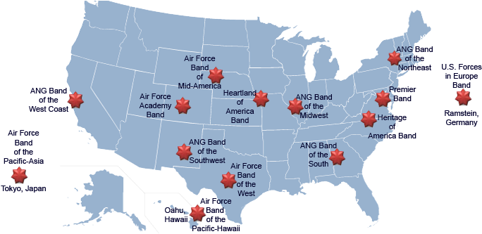 Map Of Usaf Bands - Red And Blue States Map 2018 (720x338), Png Download