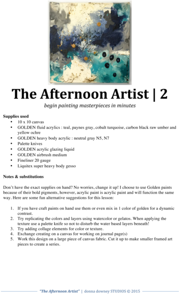 "the Afternoon Artist" Series - Ocean (407x600), Png Download