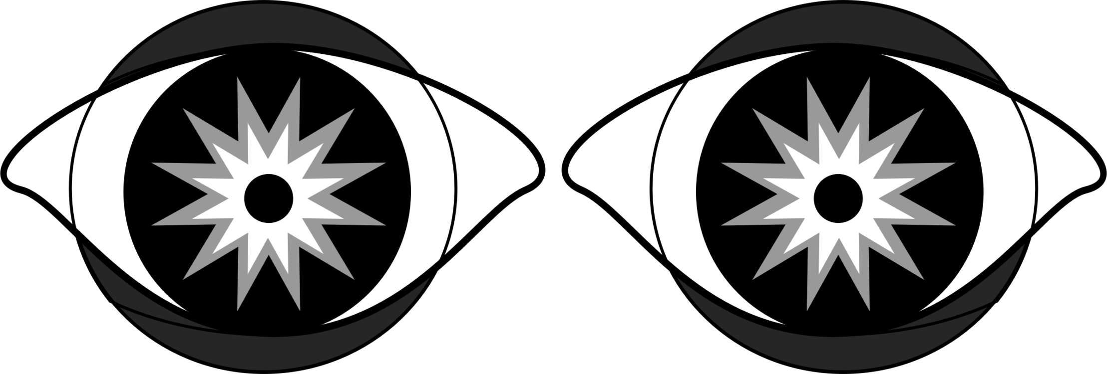 Eye Computer Icons Devil Gaze - Demon Eye Symbol (2217x750), Png Download