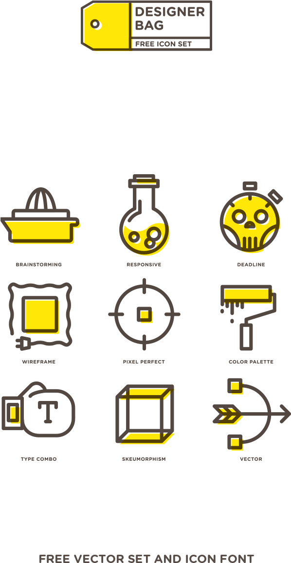 Free Icon Set On Behance - Icon (599x1481), Png Download