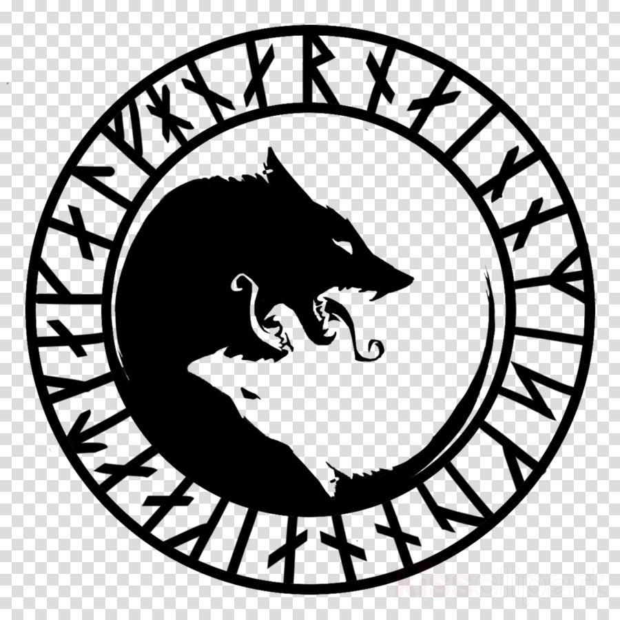 Download No Mercy Only Violence Viking Clipart Runes Old Norse - Wolf ...