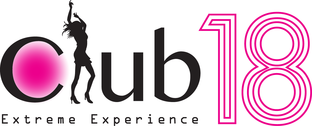 Download Club 18 Logo Signage With Girl - Dancing Silhouette ...